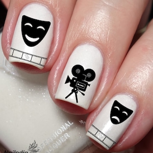 Movie Cinema Night Nail Art Decal Sticker - Etsy