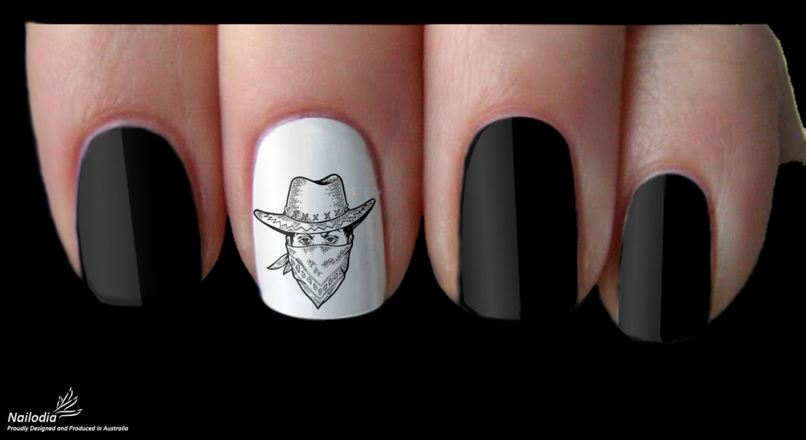 Western Cowboy Nail Art Decal Sticker - Etsy
