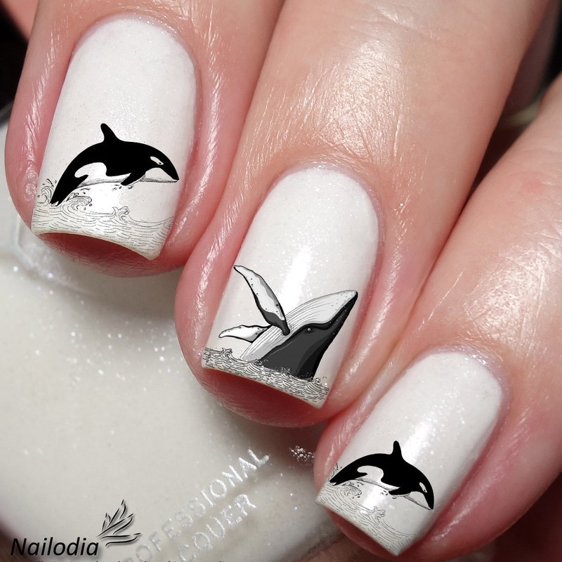 Nail Sticker Whale - Etsy