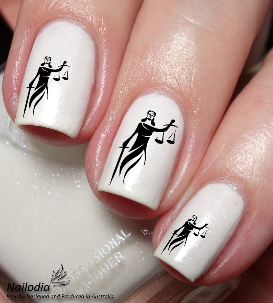 Lady Justice Nail Art Decal Sticker - Etsy