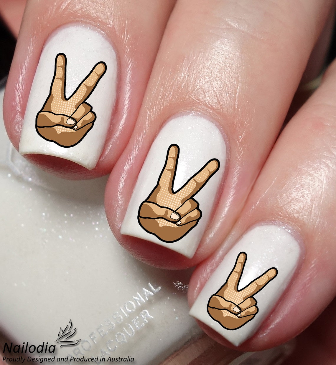 Peace & Love Symbol Nail Art Decal Sticker - Etsy