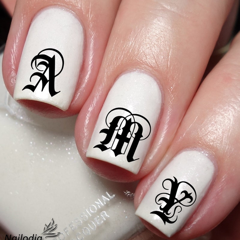 Letter Nail Decals - Etsy