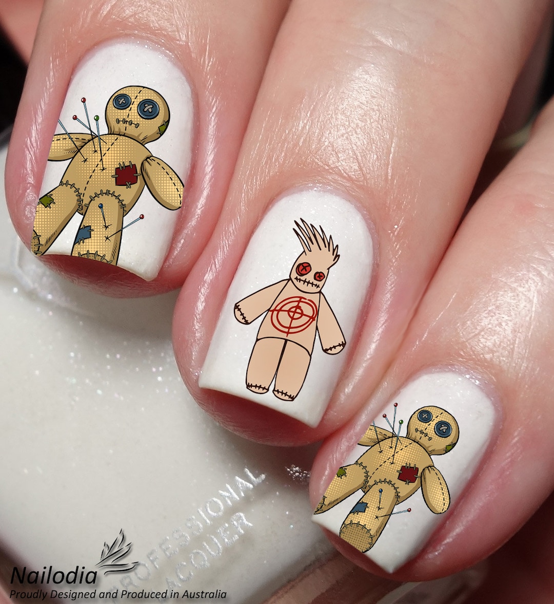 Voodoo Doll Black Magic Nail Art Decal Sticker - Etsy
