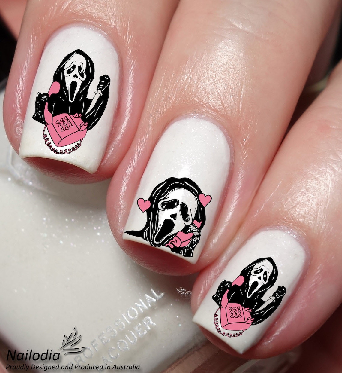 Cute Scream Ghost Face Nail Art Decal Sticker - Etsy