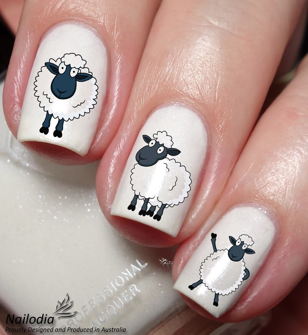 Cute Sheep Nail Art Decal Sticker - Etsy