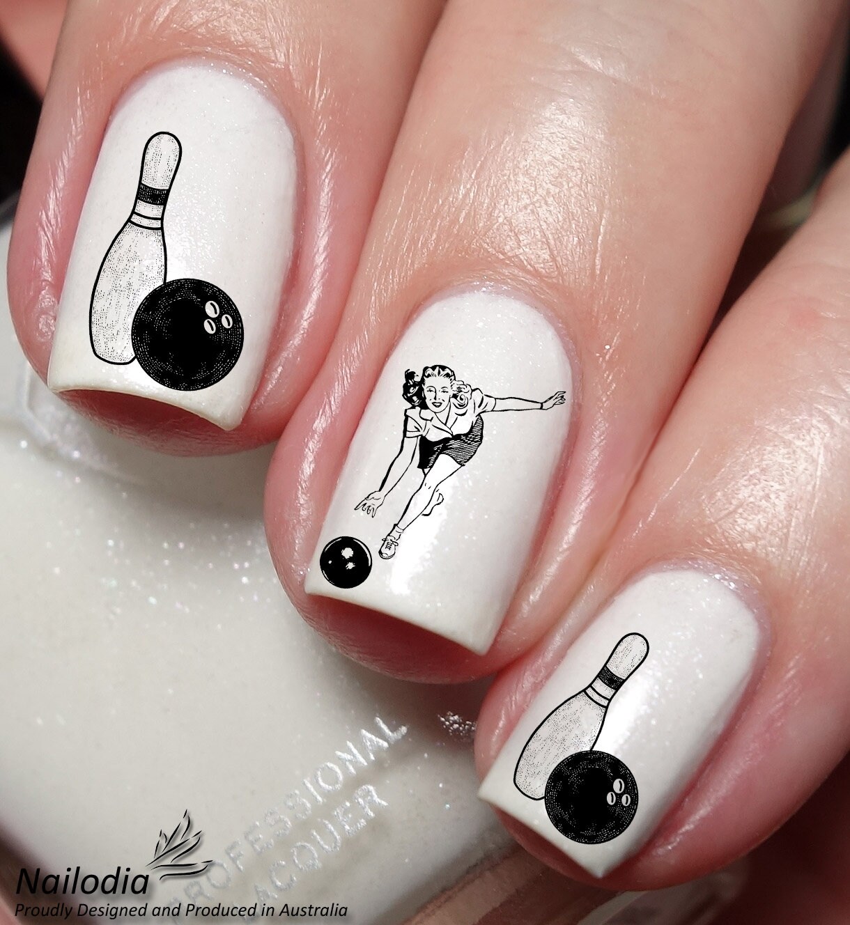 Queen of Bowling Nail Art Decal Sticker - Etsy Australia