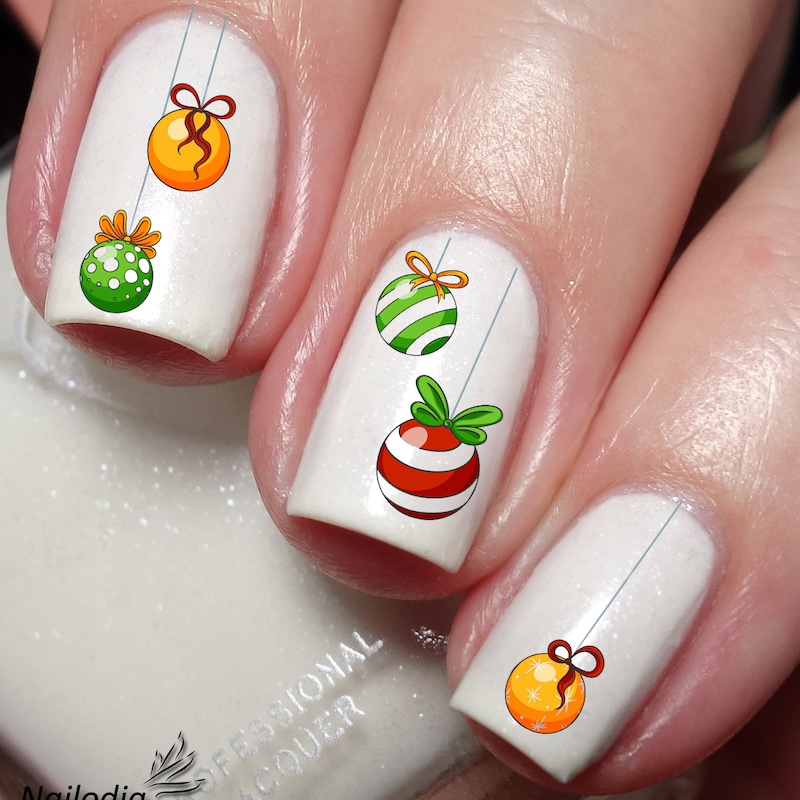 Holiday Nail Decals - Etsy