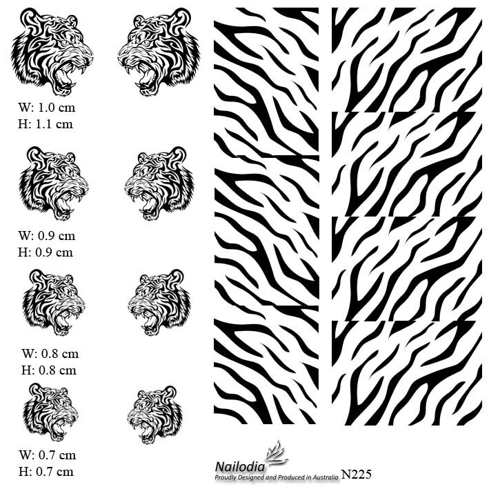 Tiger Nail Art Decal Sticker - Etsy