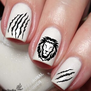 Lion Nail Art Decal Sticker Water Transfer Slider - Etsy