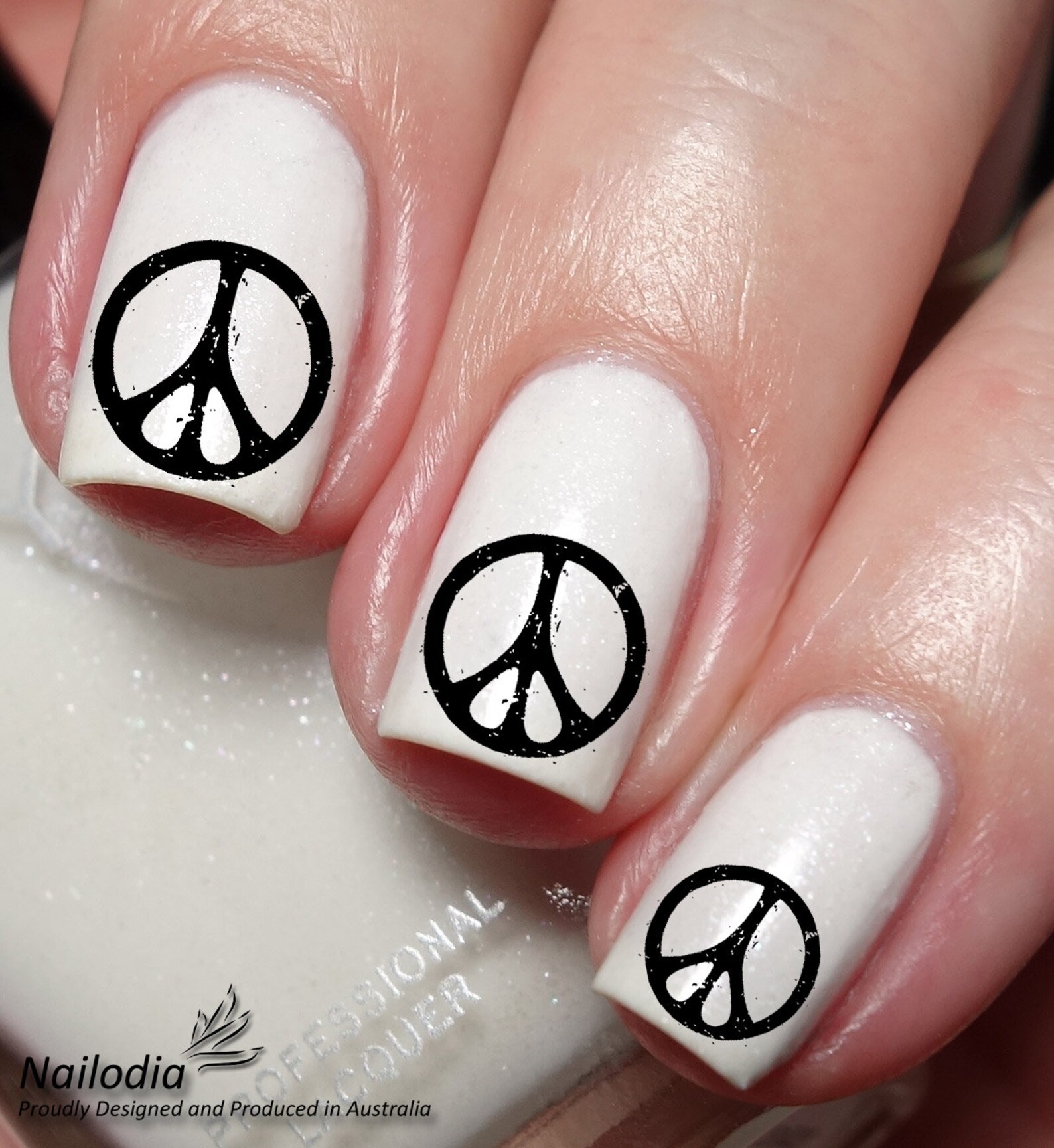 Peace & Love Symbol Nail Art Decal Sticker | Etsy