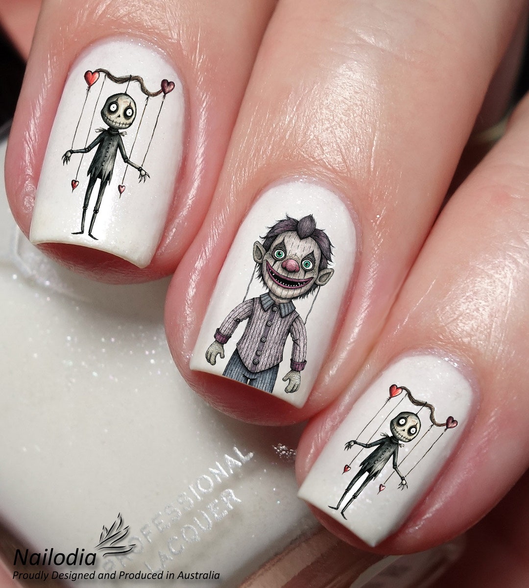 Spooky Puppet Nail Art Decal Sticker - Etsy