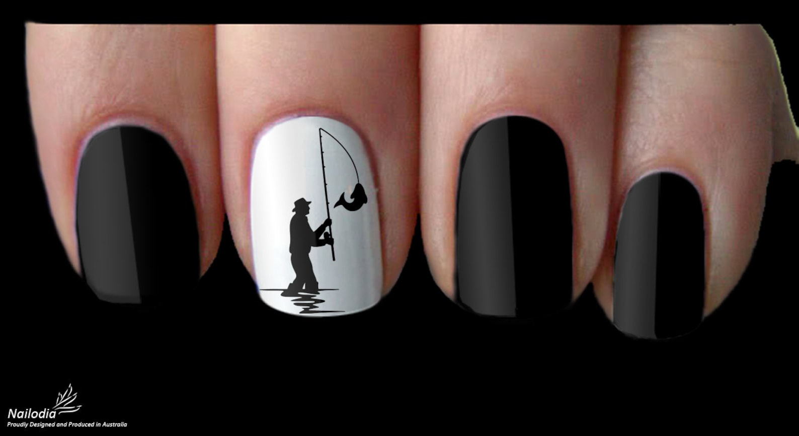 Fisherman Fishing Nail Art Decal Sticker - Etsy
