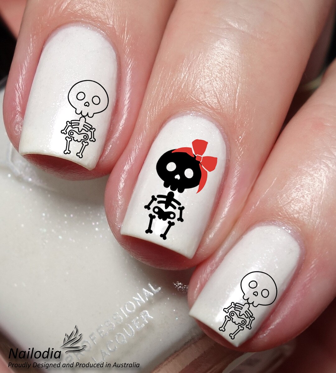 Baby Skeleton Nail Art Decals - Etsy