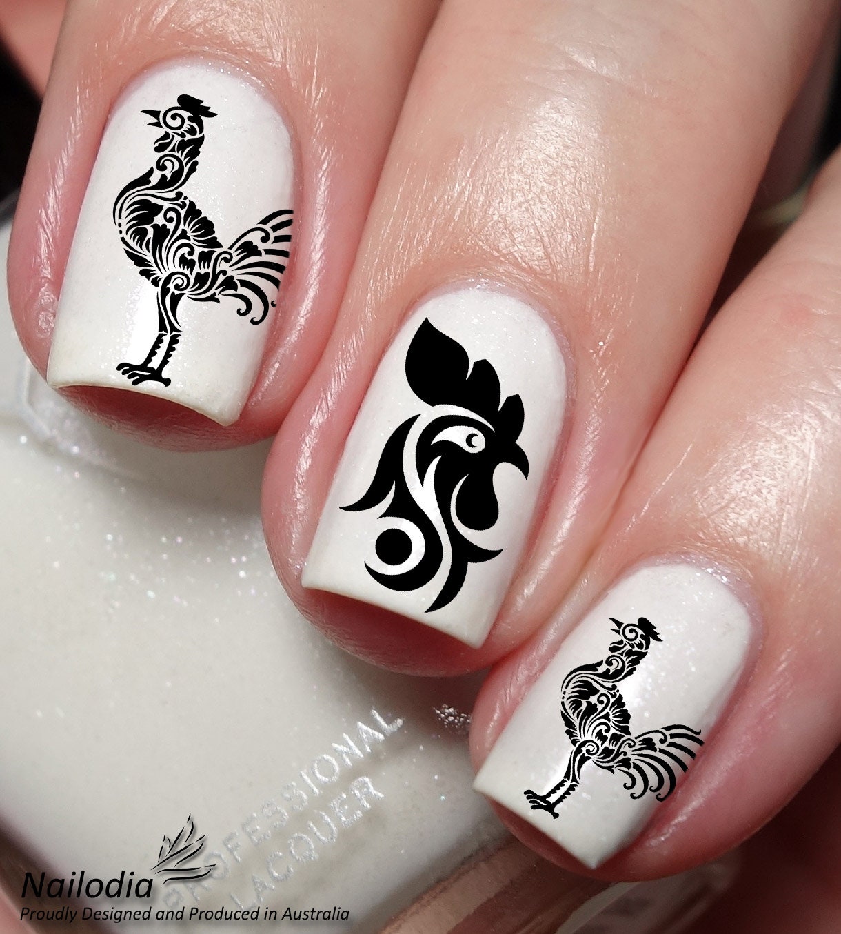 Rooster Lovers Nail Art Decal Sticker - Etsy