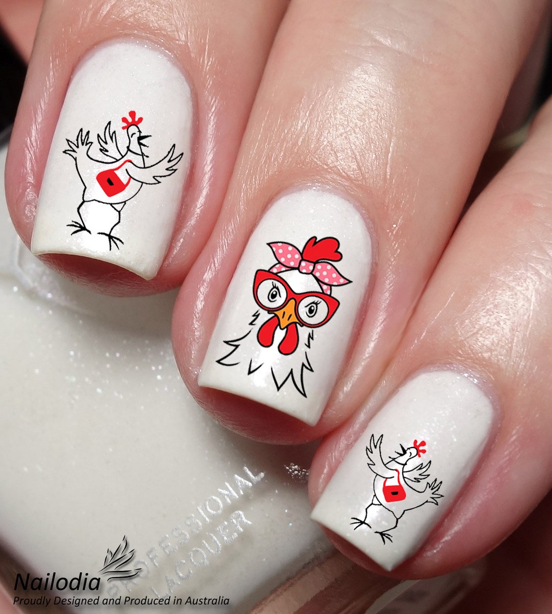 Hens Party Chicken Girls Night Nail Art Decal Sticker - Etsy