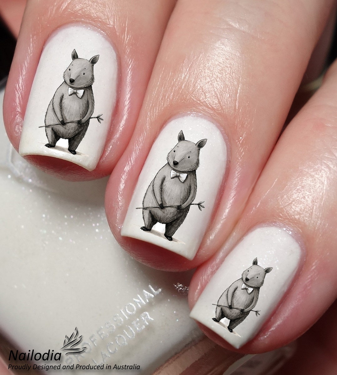 Wombat Nail Art Decal Sticker - Etsy