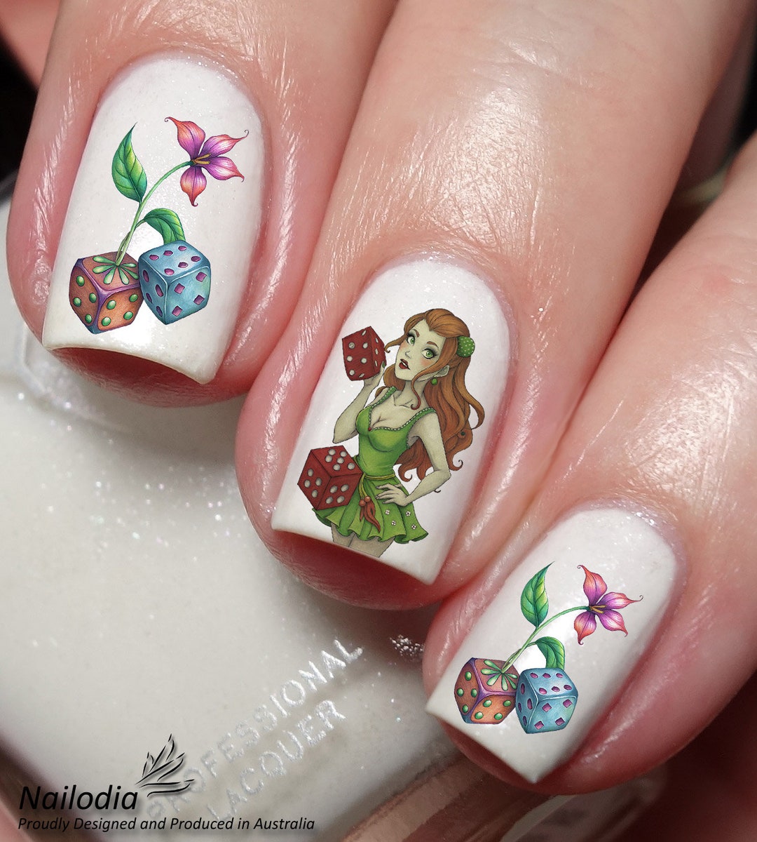 Lucky Dice Nail Art Decal Sticker - Etsy
