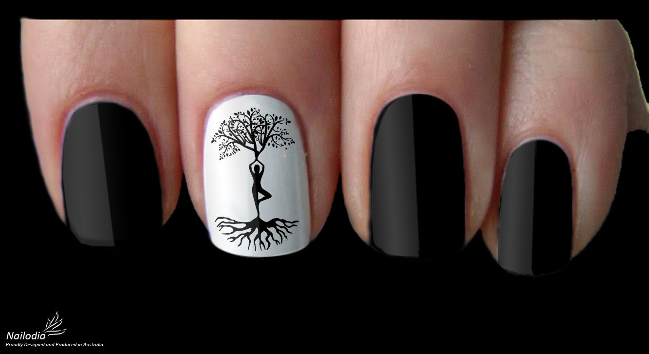 Yoga & Yogini Nail Art Decal Sticker | Etsy