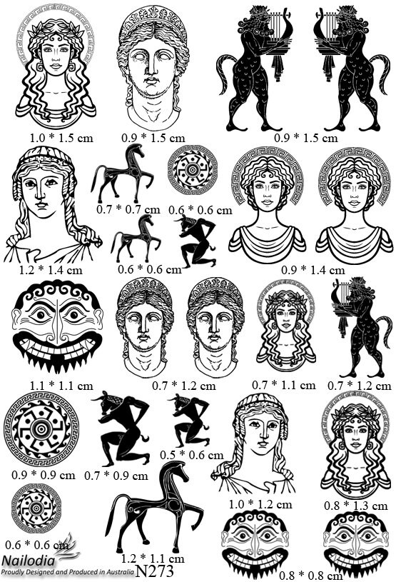 Ancient Greek Nail Art Decal Sticker - Etsy