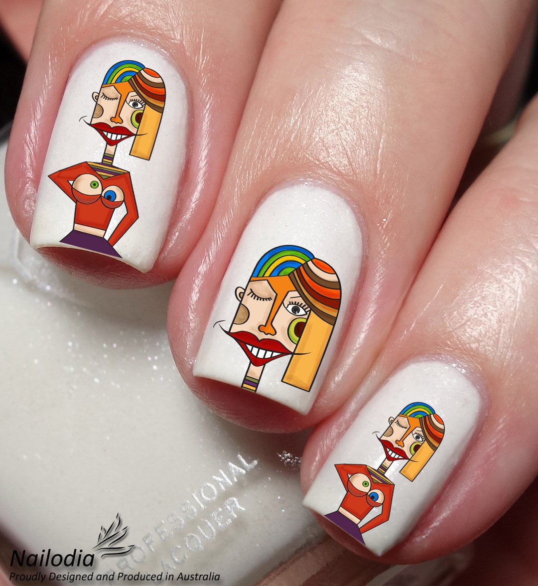 Cubism Painting Nail Art Decal Sticker - Etsy