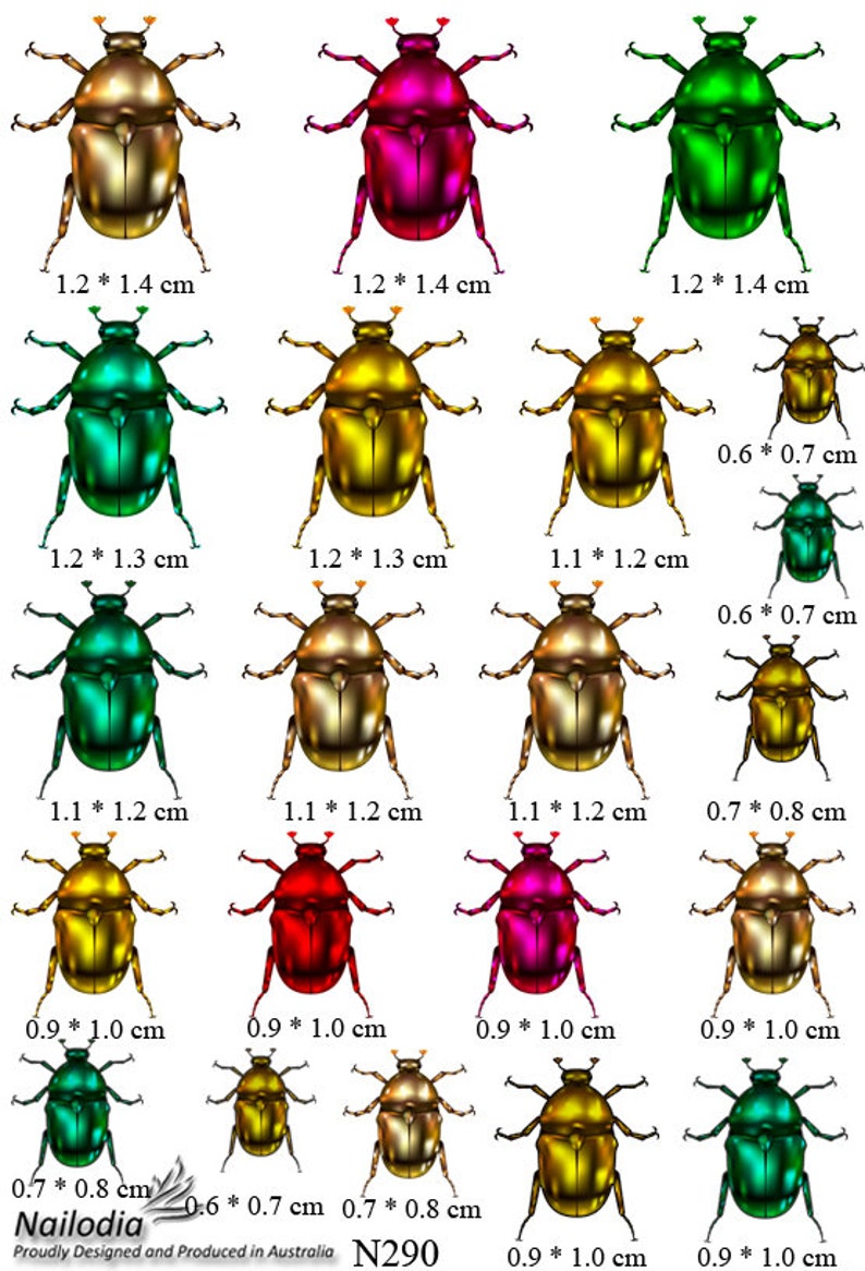 Beetle Bug Nail Art Decal Sticker - Etsy