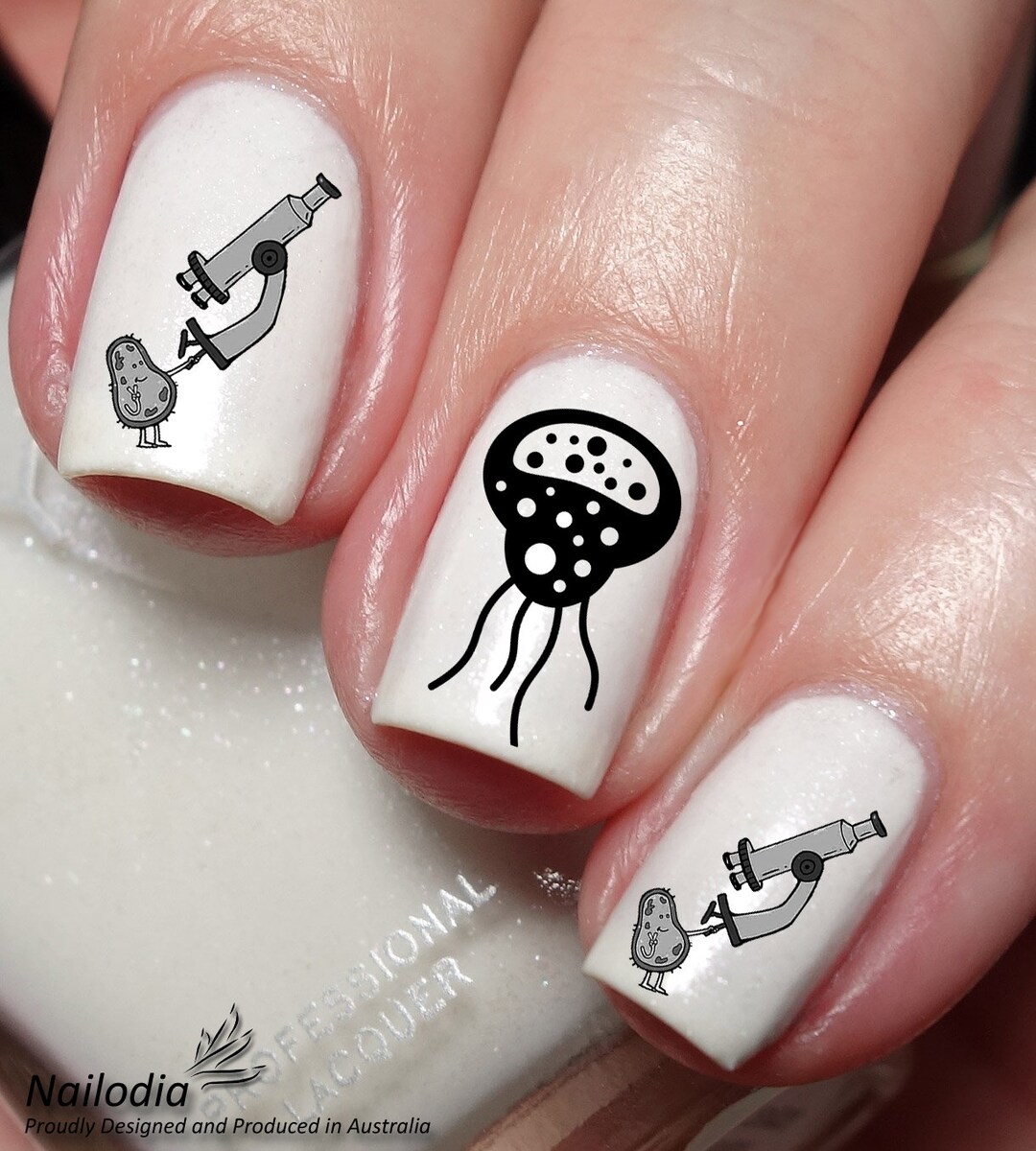 Laboratory Germ Virus Nail Art Decal Sticker - Etsy