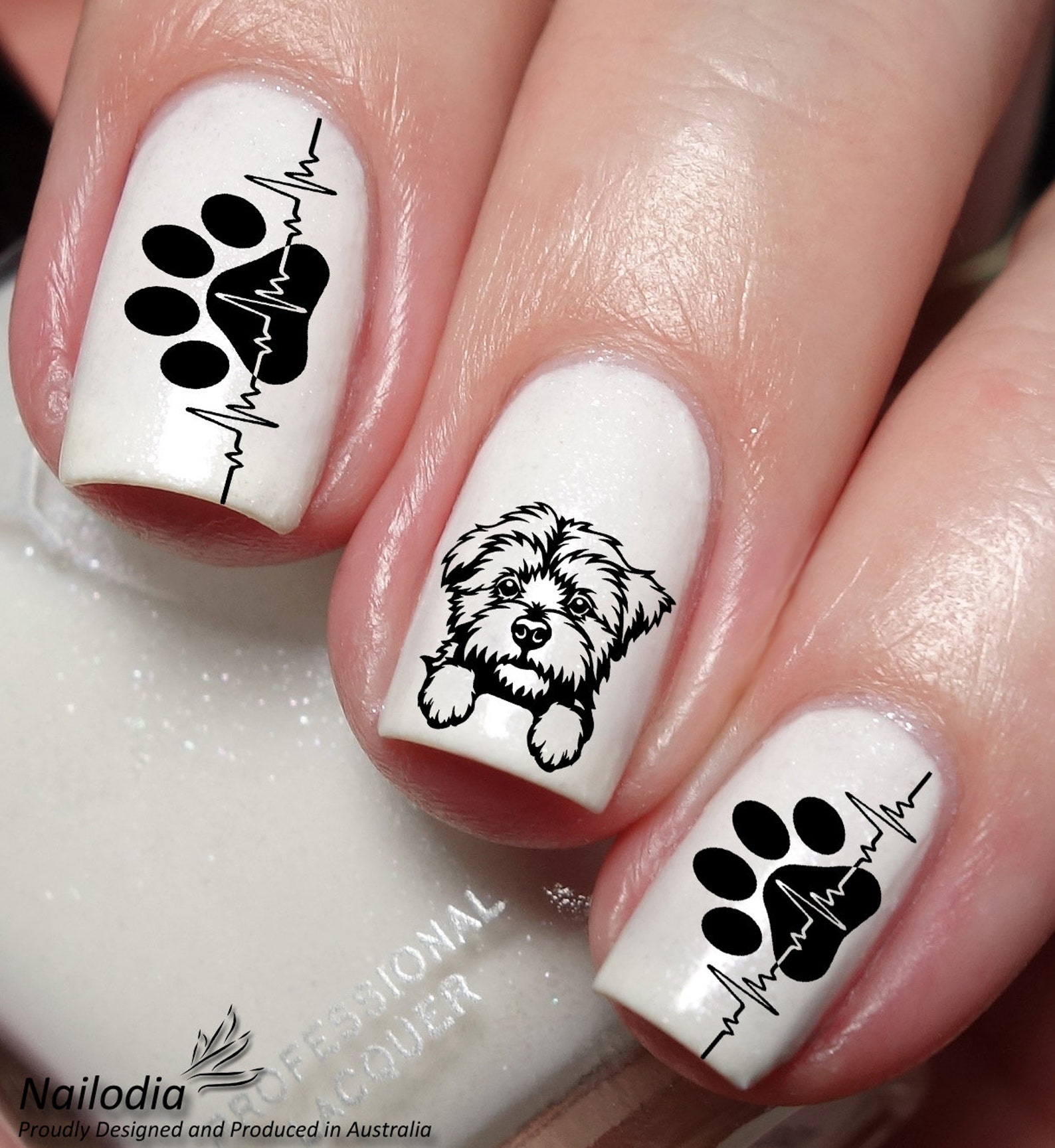Maltese Dog Puppy Nail Art Decal Sticker - Etsy