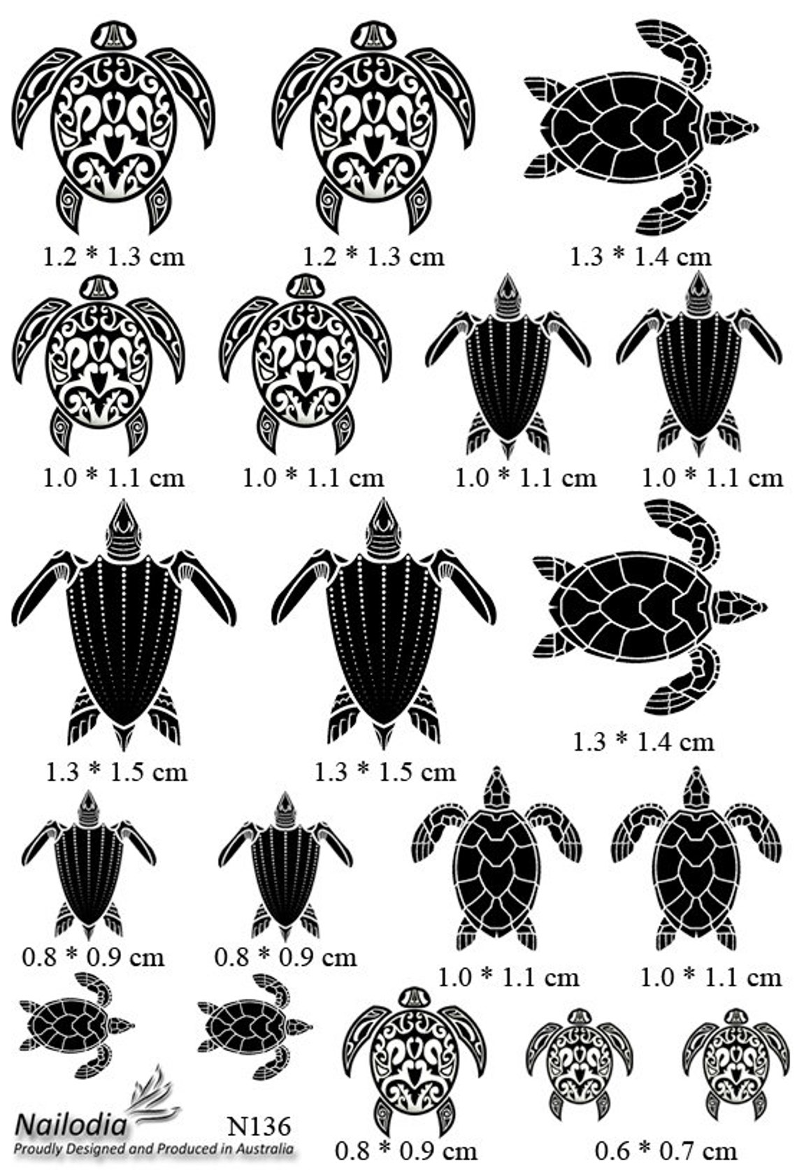 Turtle Nail Art Decal Sticker - Etsy