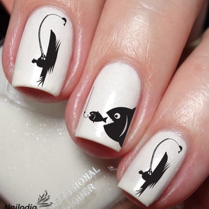 Fisherman Fishing Nail Art Decal Sticker - Etsy