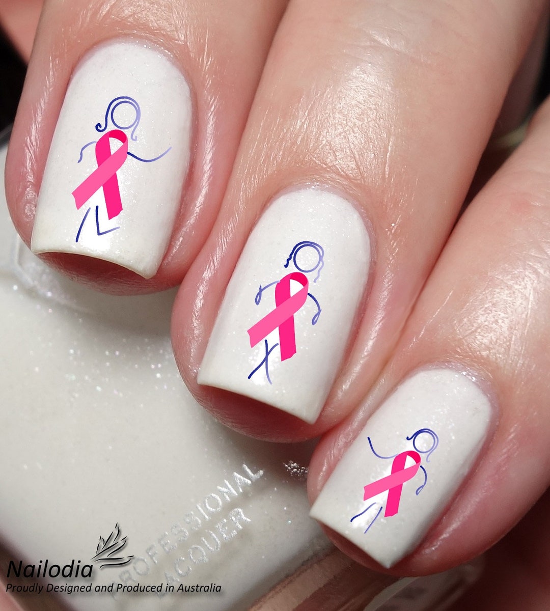 Breast Cancer Awareness Nail Art Decal Sticker - Etsy
