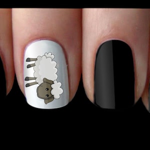 Sheep Nail Art Decal Stickers - Etsy