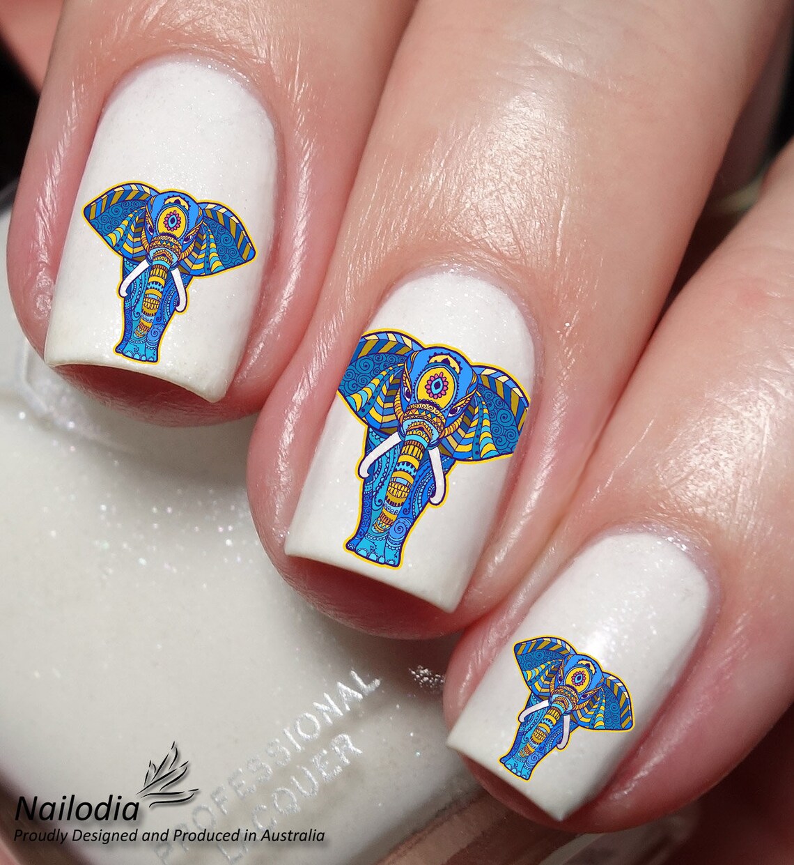 Ethnic Elephant Nail Art Decal Sticker - Etsy