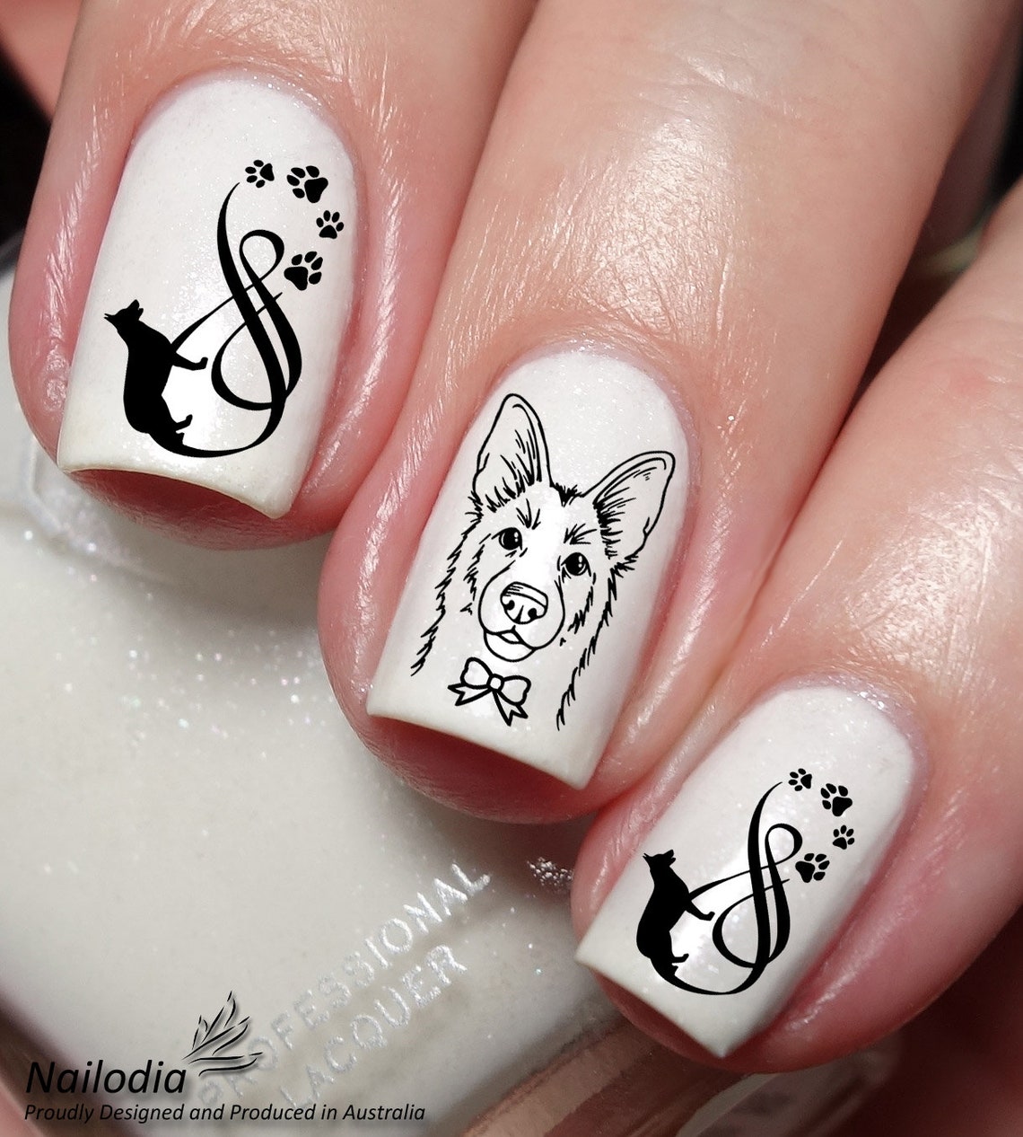 German Shepherd Dog Nail Art Decal Sticker - Etsy
