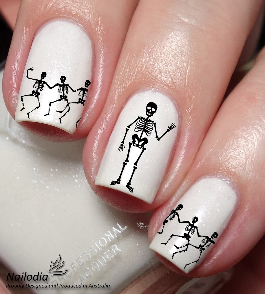 Skeleton Nail Art Decal Sticker - Etsy