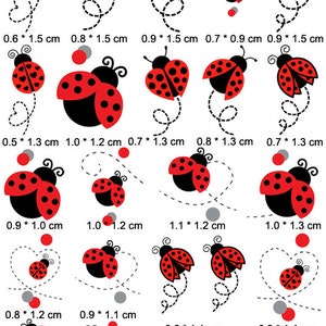 Ladybug Ladybird Beetles Bug Nail Art Decal Sticker - Etsy