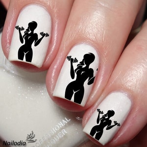 Fitness Gym Workout Nail Art Decal Sticker - Etsy