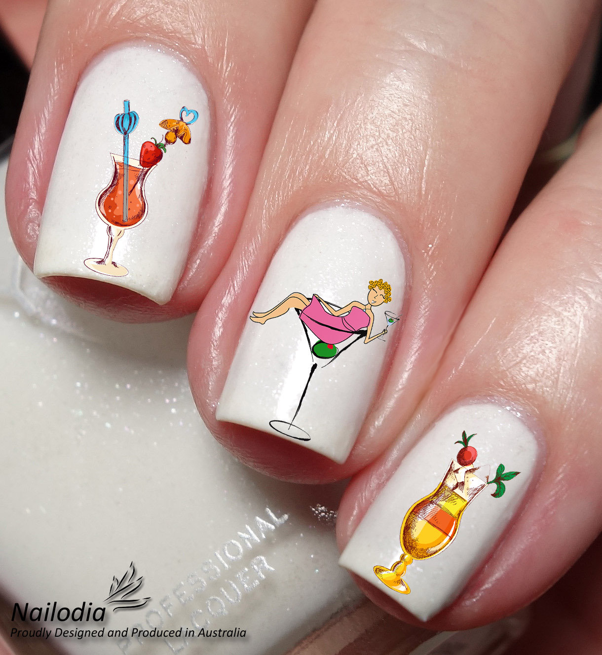 Cocktail & Drink Nail Art Decal Sticker - Etsy