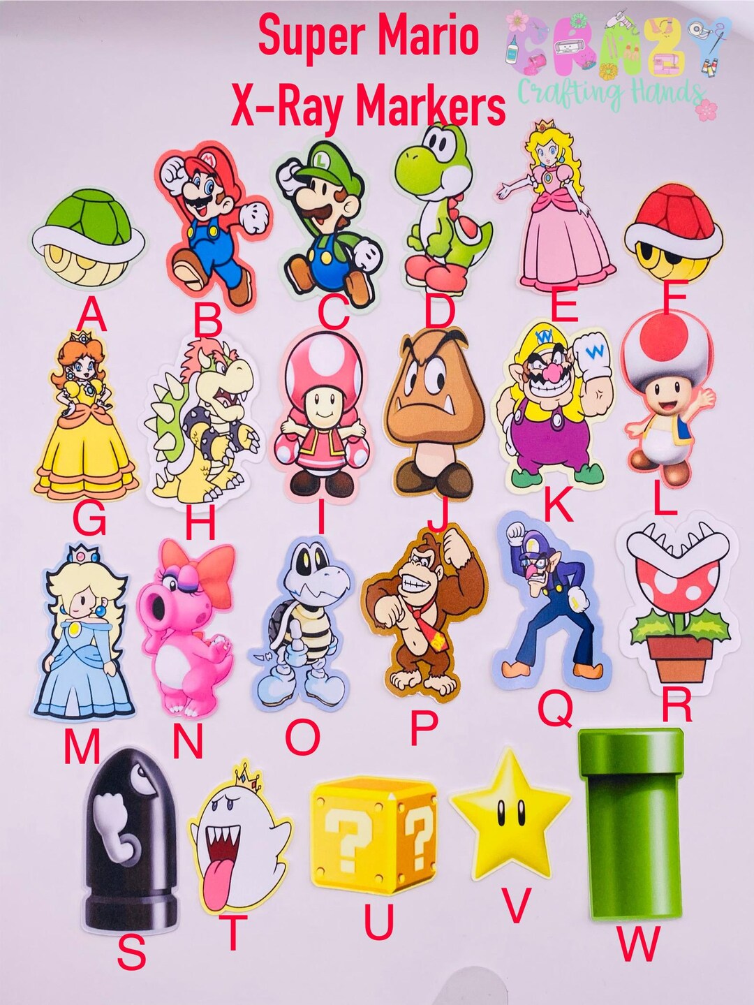 Mario X-ray Markers, Lead X-ray Markers, Rad Tech, Imaging Markers, Rad ...