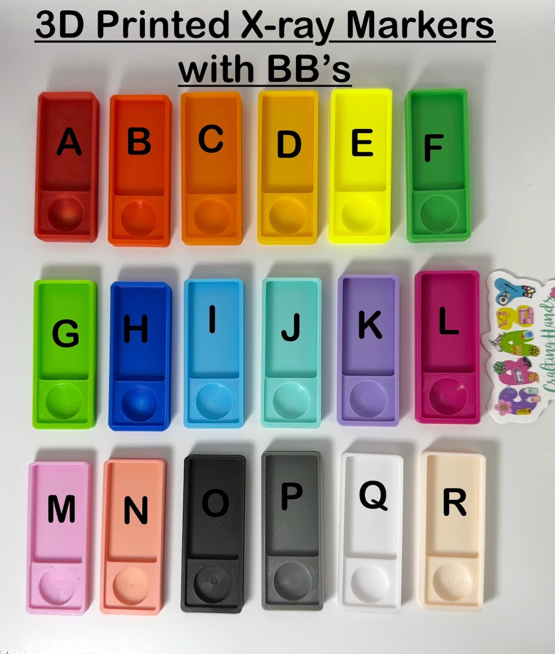 3D Printed Solid or Glitter X-ray Markers With Bb’s,rad Tech Markers ...
