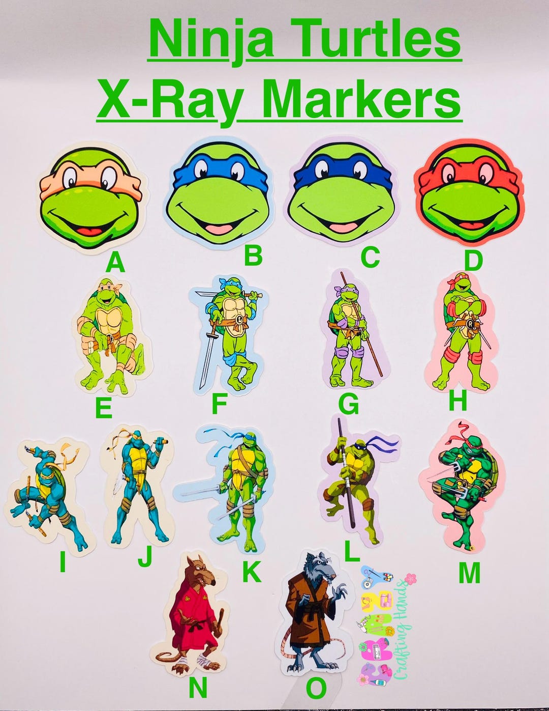 TMNT Turtle Ninja Student X-ray Markers, Lead X-ray Markers, Rad Tech ...