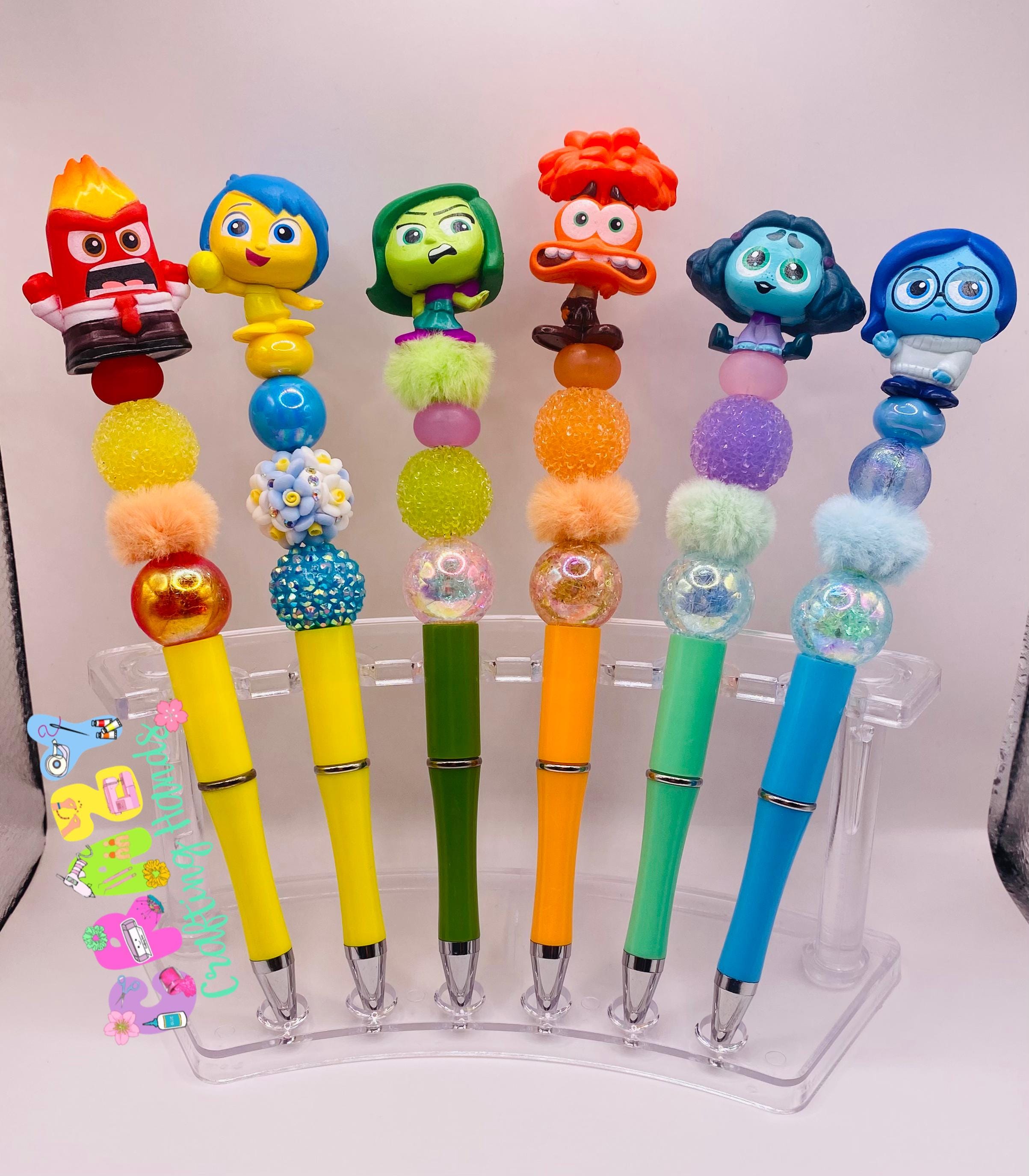 Inside Out Cute Beaded Pens With Figurine Topper, Pen Topper Pens ...