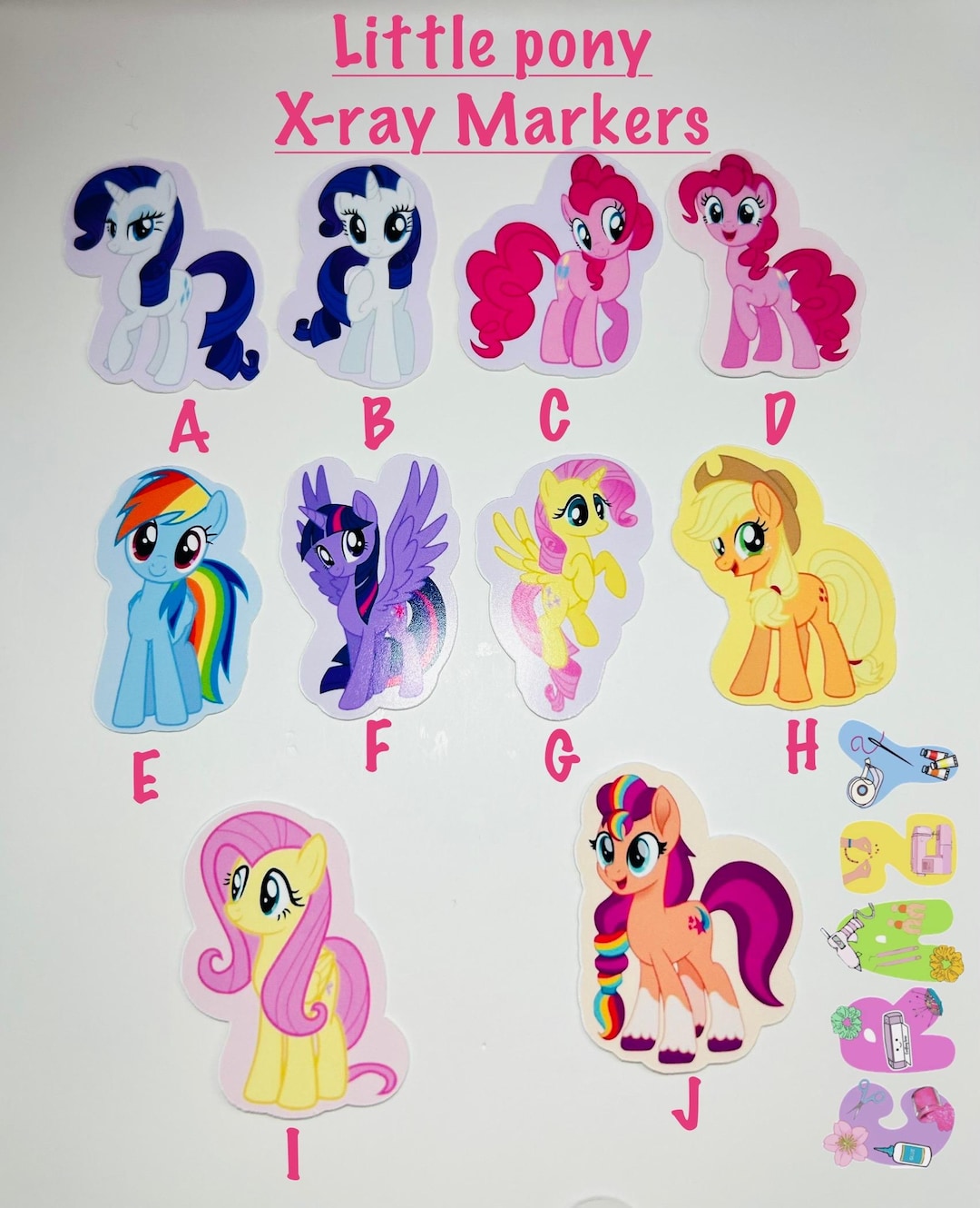 Littlest Pony Xray Markers, Lead Letters Xray Markers, Rad Tech, Rad ...