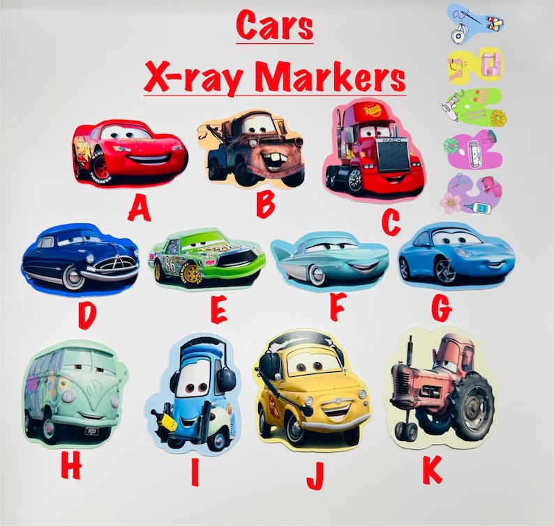 Lightning Cars Xray Markers, Lead Letters Xray Markers, Rad Tech, Rad ...