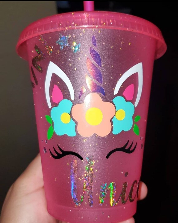 Mini Glitter Unicorn Cup Etsy