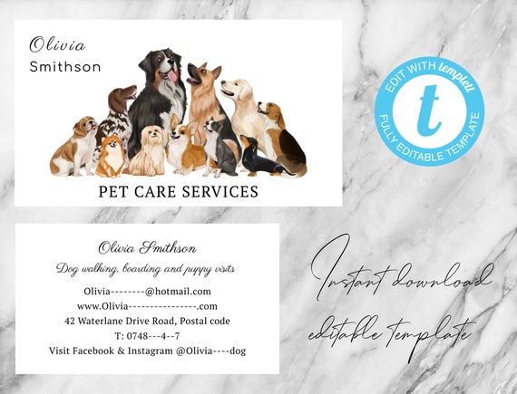Pet Sitting Business Cards