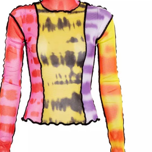 Mesh Printed Top - Etsy