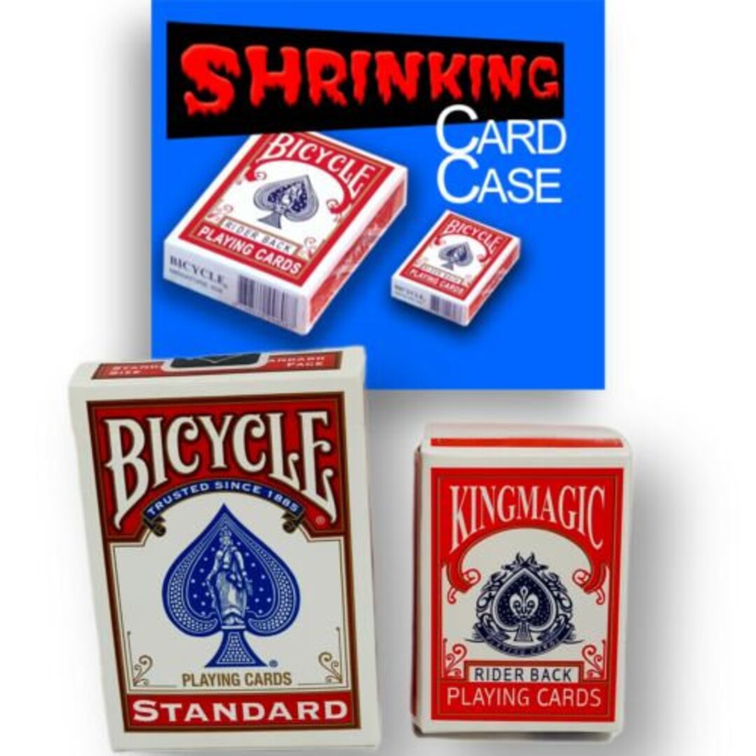 Shrinking Card Box Bicycle Impossible Poker Case Shrinks Deck Won't Fit Inside Magic Trick - Etsy