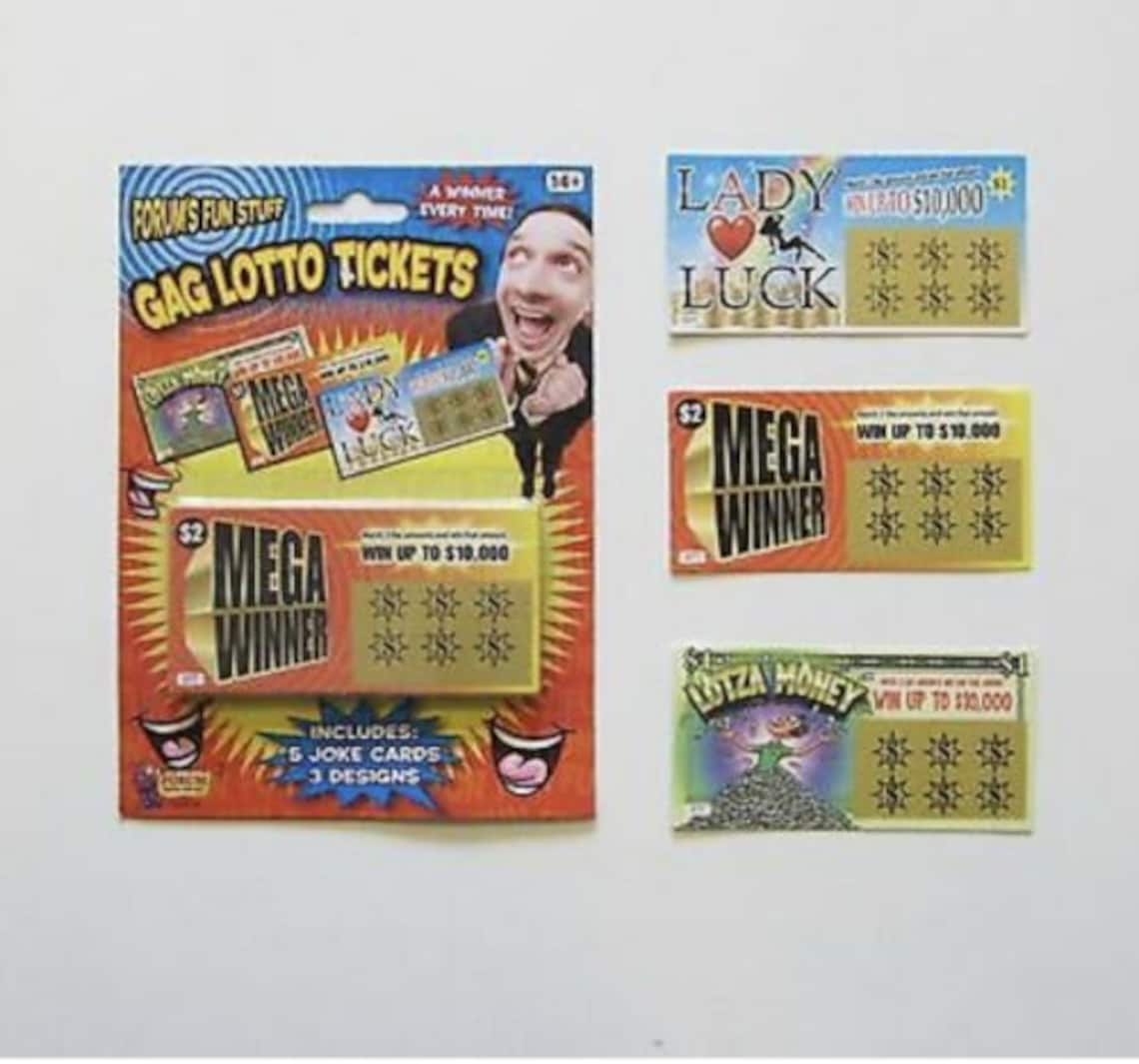 5 Fake Lottery Tickets Scratch off Gag Funny Joke Prank Trick - Etsy UK