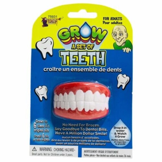 Grow Your Own Teeth Grows 600% in Water Funny Gag Joke Prank - Etsy