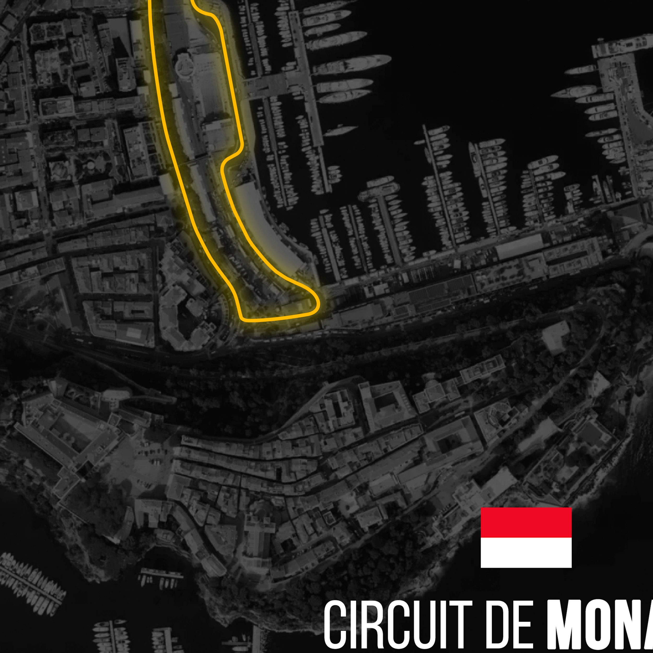 Monaco Grand Prix Track Map Formula 1 Art Print, F1 Poster, Racing Wall ...